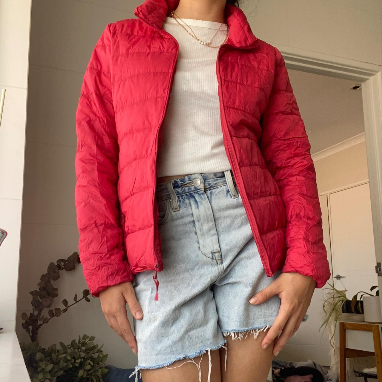 Red Puffer Jacket * Size M * Uniqlo * Rarely worn *... - Depop
