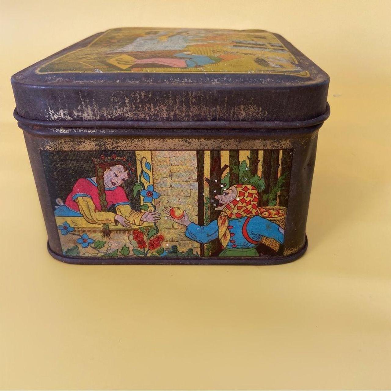 Antique 1930s Snow White metal tin from the original... - Depop