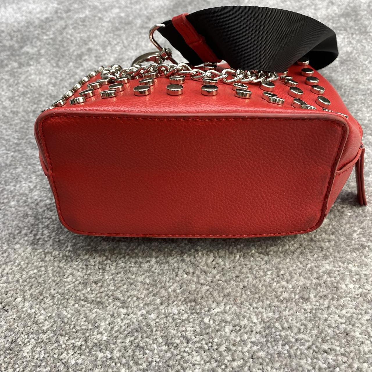 Missguided Women's Red and Silver Bag | Depop