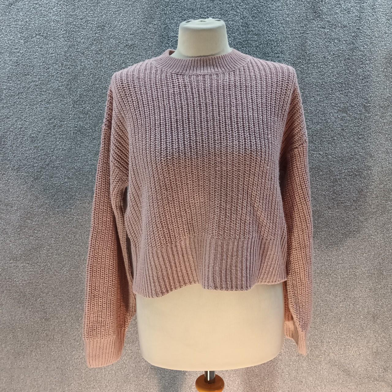 NEW LOOK PINK KNIT JUMPER SWEATER CROPPED OVERSIZED... - Depop