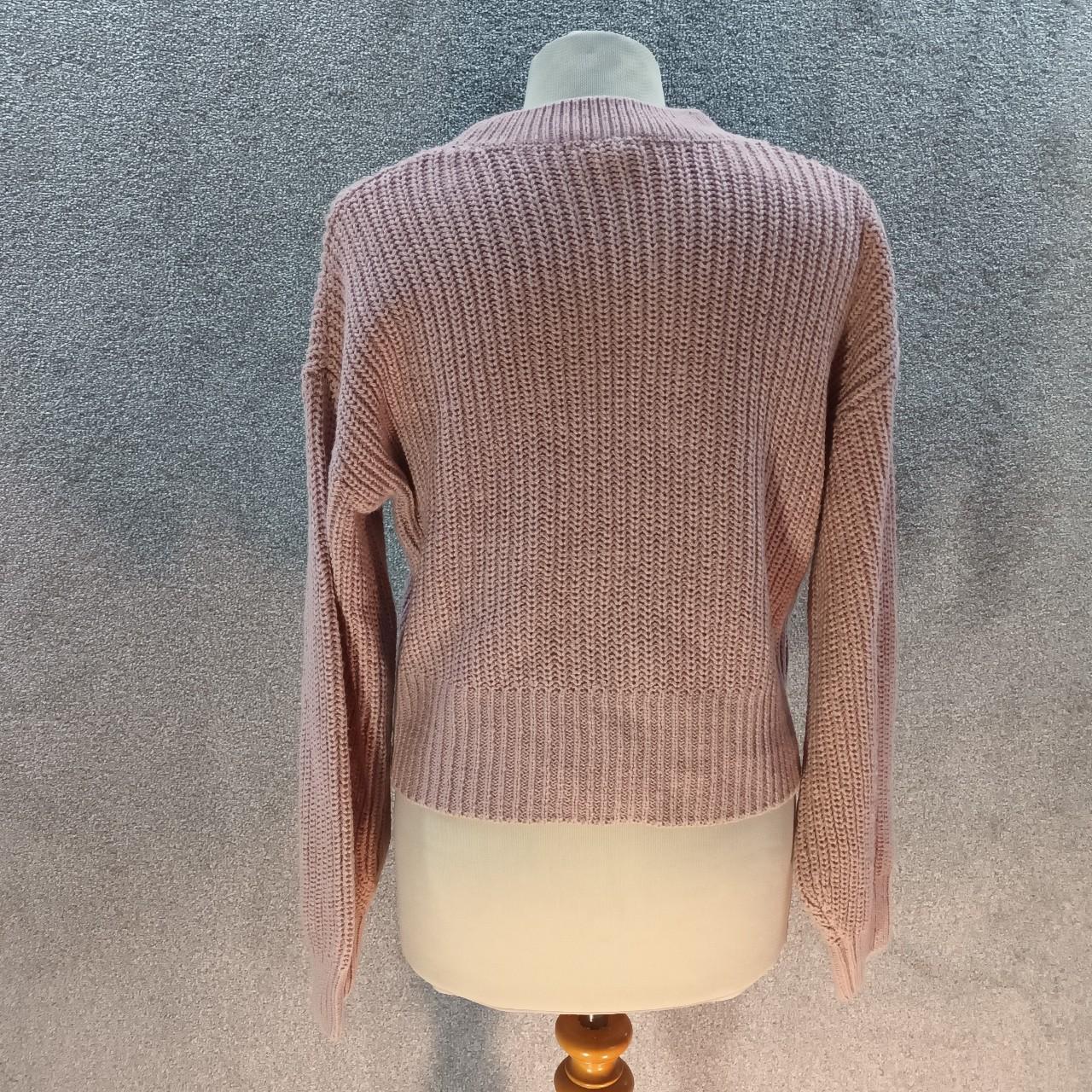 NEW LOOK PINK KNIT JUMPER SWEATER CROPPED OVERSIZED... - Depop