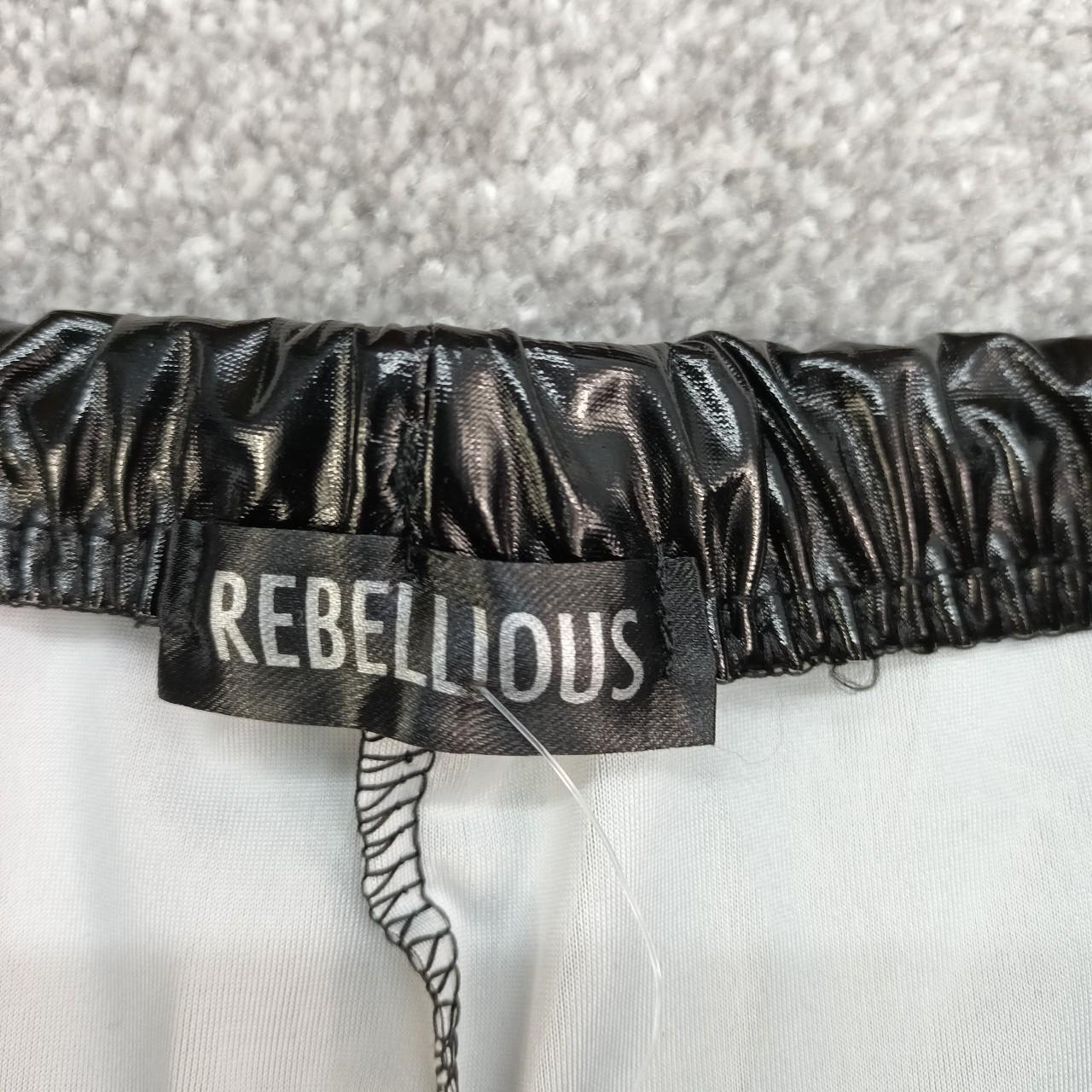 Rebellious One Women's Black Leggings | Depop