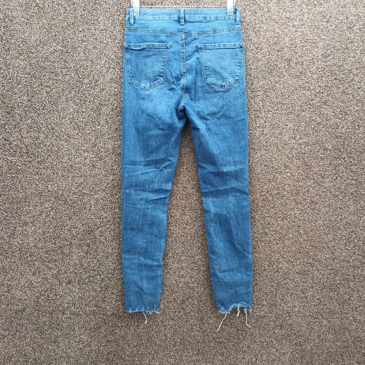New Look Women's Blue and Red Jeans | Depop