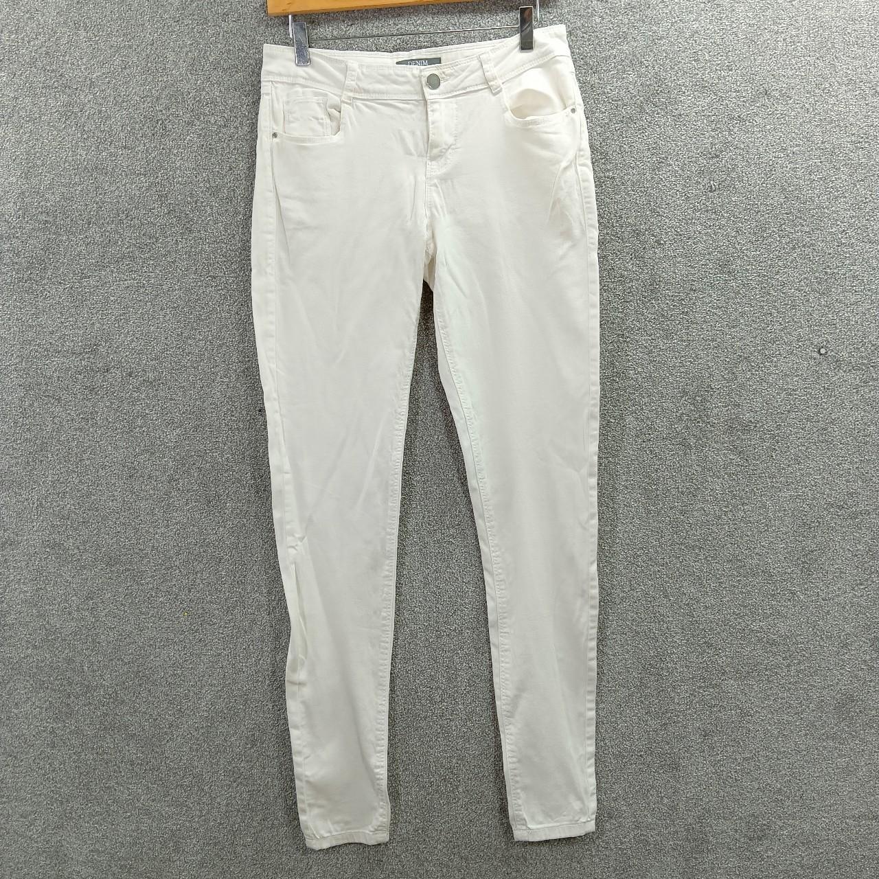 DOROTHY PERKINS WHITE SKINNY JEANS STRETCH DENIM... - Depop