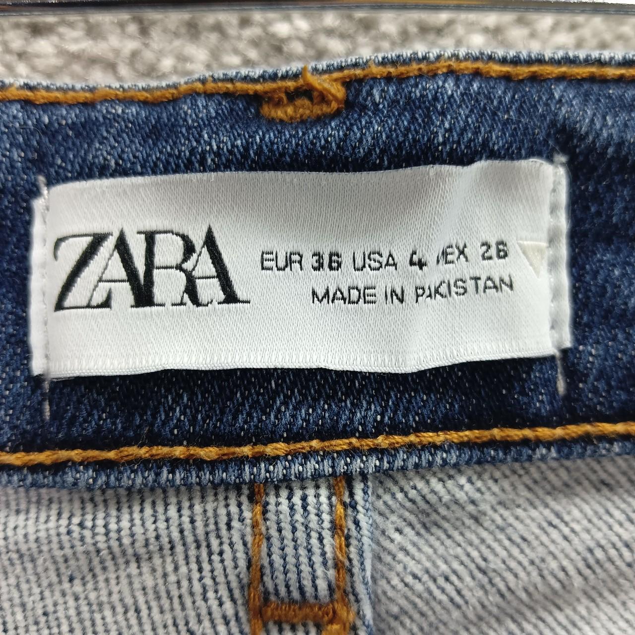 ZARA DARK BLUE SKINNY JEANS HIGH WAIST STRETCH DENIM... - Depop