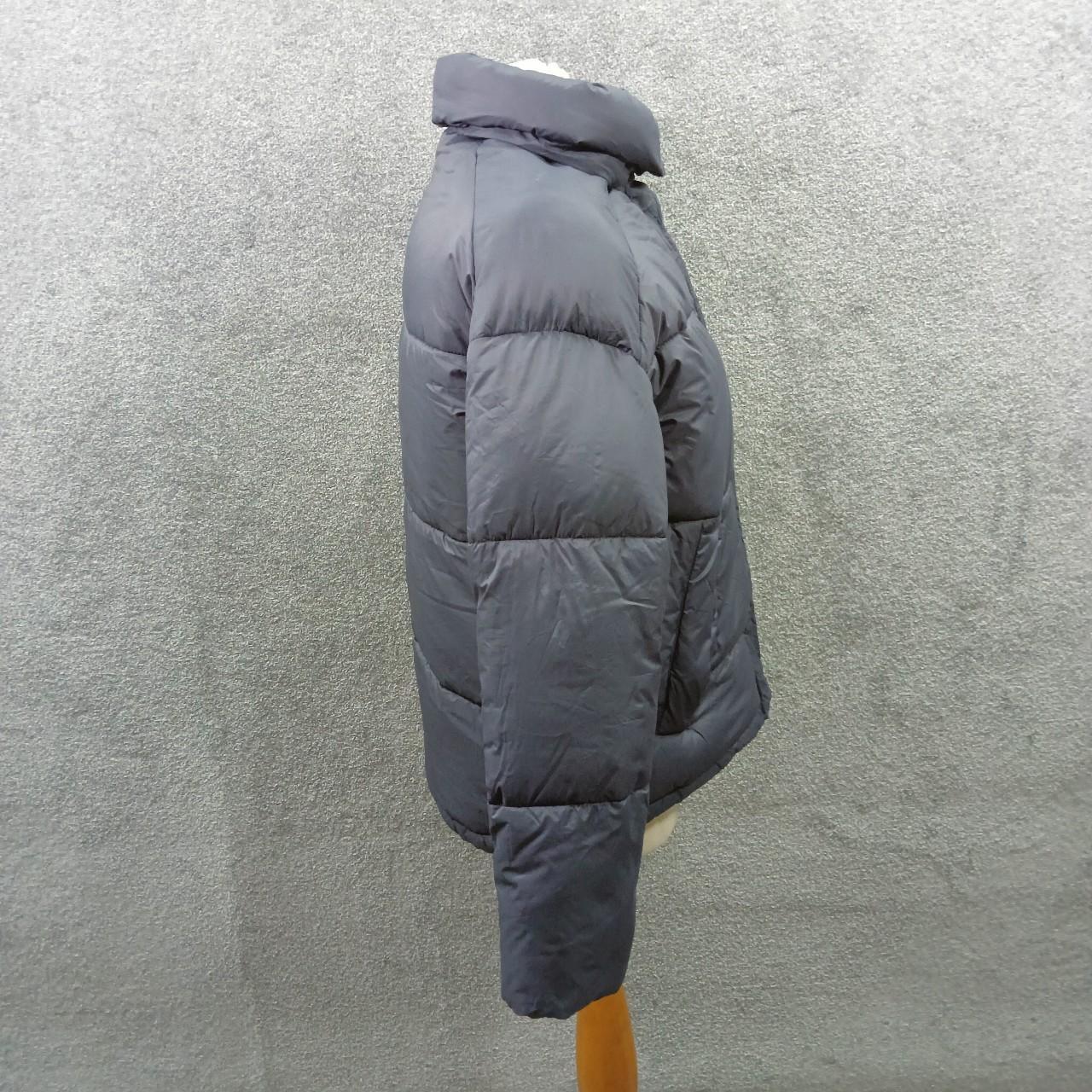 GEORGE PURPLE PUFFER JACKET PADDED COT MATT ZIP UP... - Depop