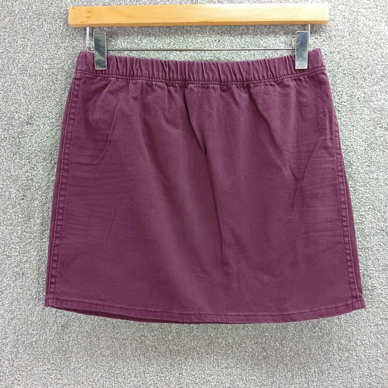 FIRETRAP BURGUNDY DENIM MINI SKIRT STRETCH DENIM... - Depop