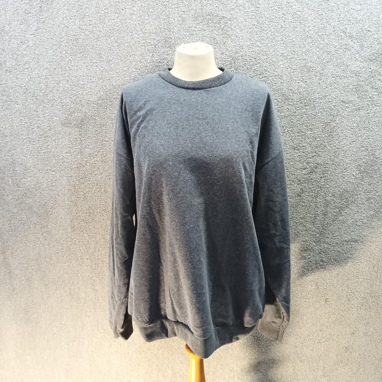 PRETTY BODY GREY OVERSIZED SWEATSHIRT BACK SPELLOUT... - Depop