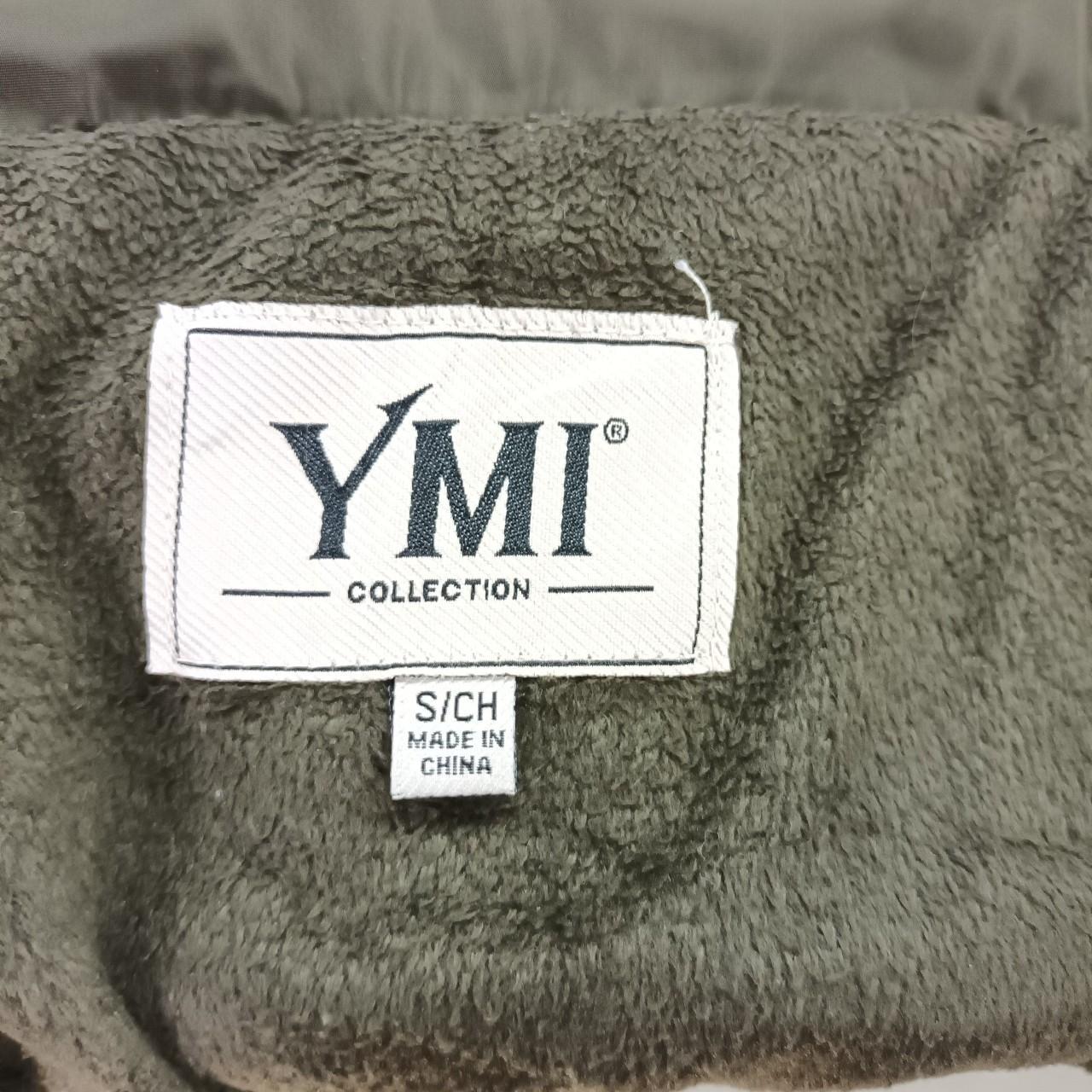 YMI KHAKI PUFFER COAT PADDED JACKET FAUX FUR HOOD... - Depop