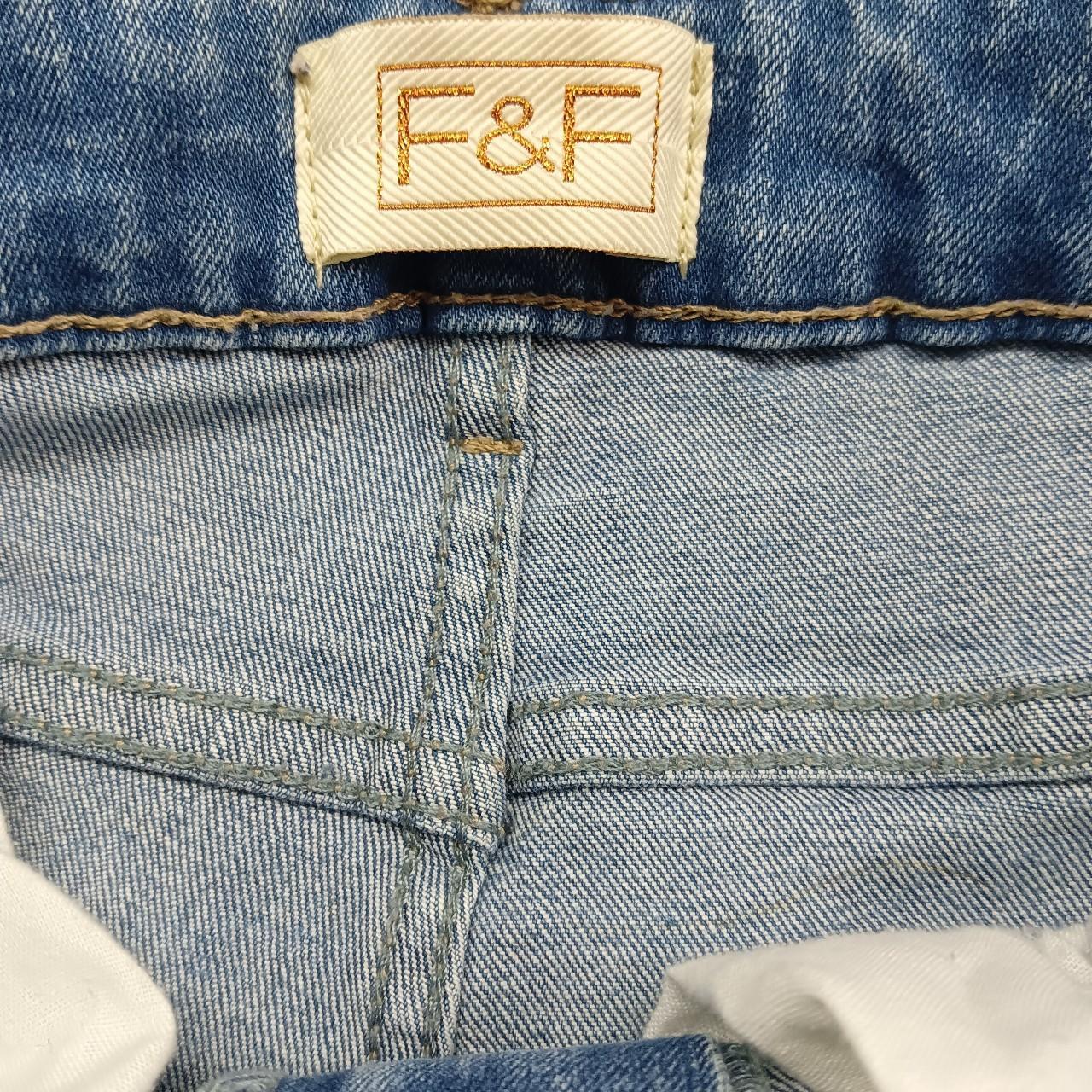 F&F BLUE RIPPED SKINNY JEANS HIGH WAIST STRETCH... - Depop