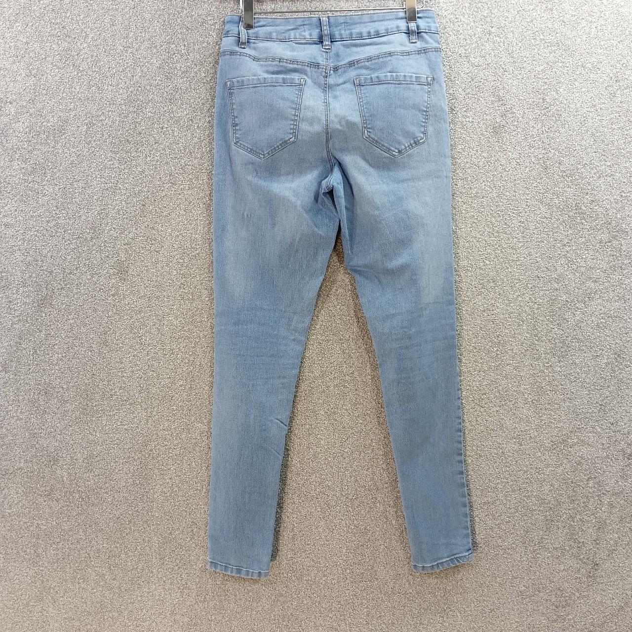 GEORGE LIGHT BLUE SKINNY JEANS HIGH WAIST STRETCH... - Depop