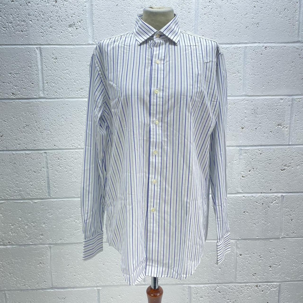 TOMMY HILFIGER WHITE STRIPED SHIRT SLIM FIT FORMAL... - Depop
