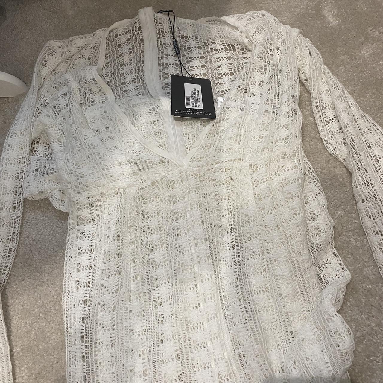 Womens White Cover Ups Depop