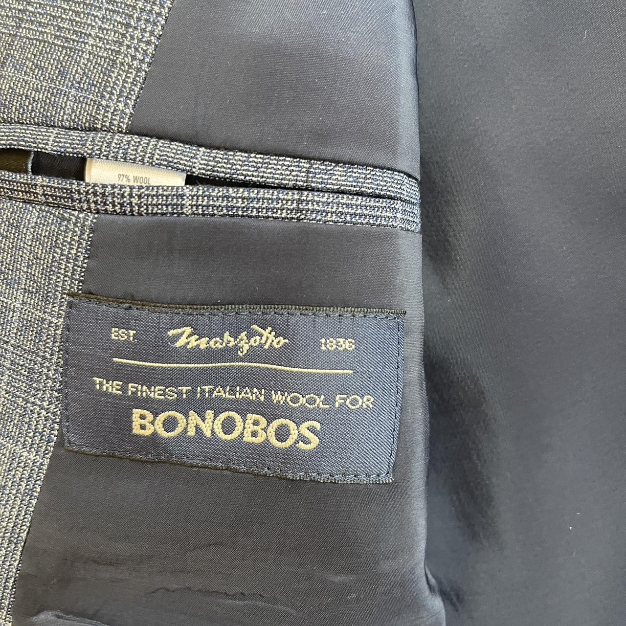 Bonobos grey blue sports jacket - Checked pattern -... - Depop