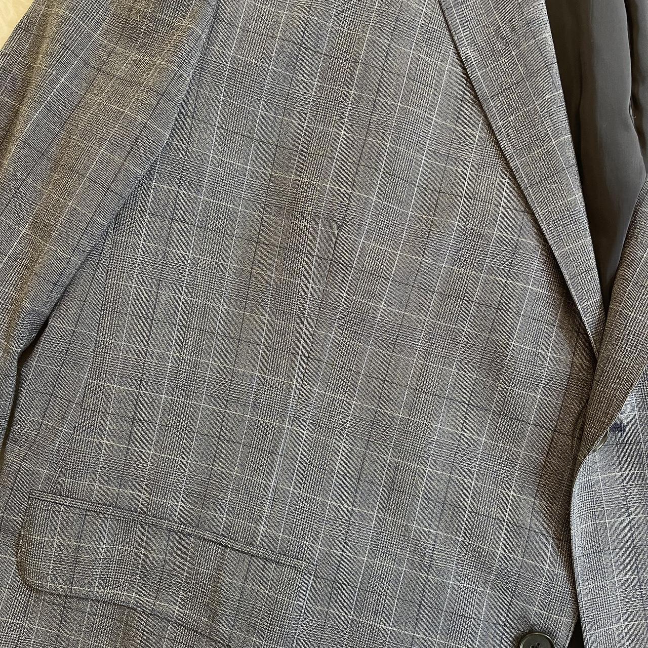 Bonobos grey blue sports jacket - Checked pattern -... - Depop