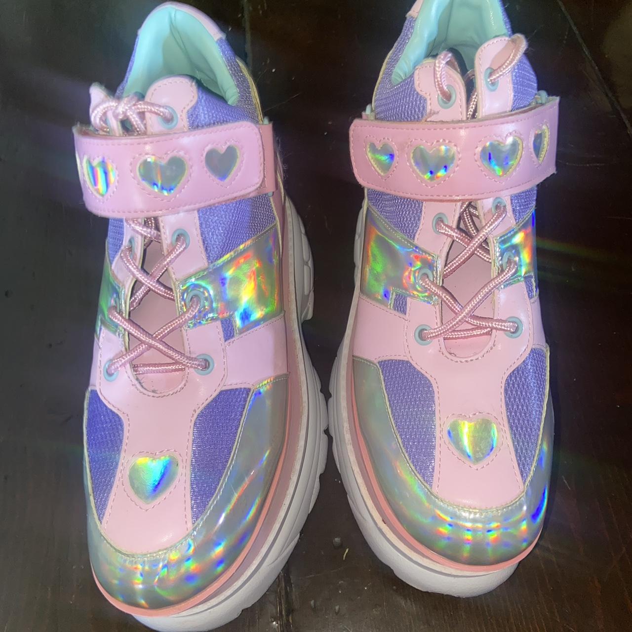 DOLLS KILL hyperpop pink platform... | Depop