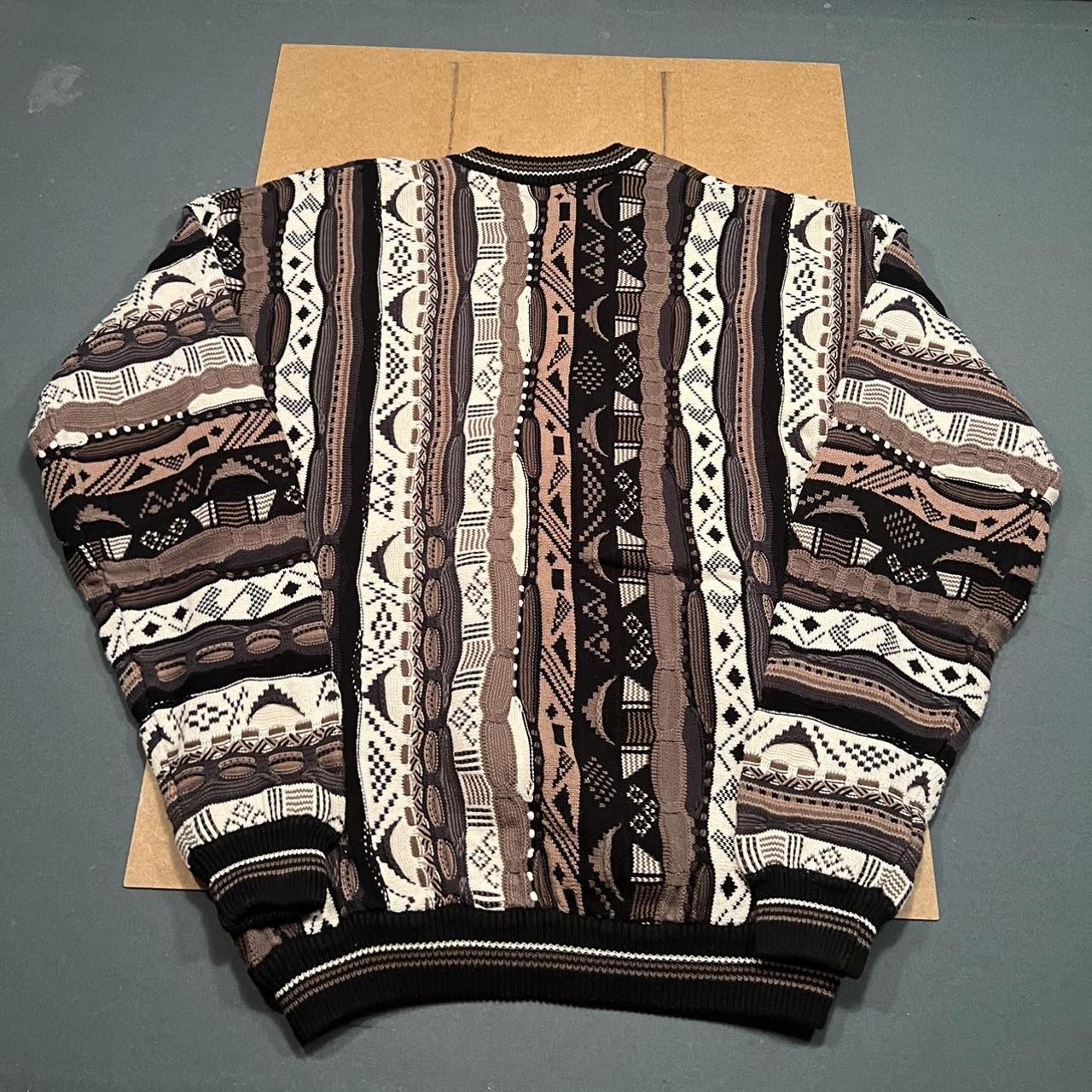 Vintage 90s cotton traders patterned sweater size... - Depop