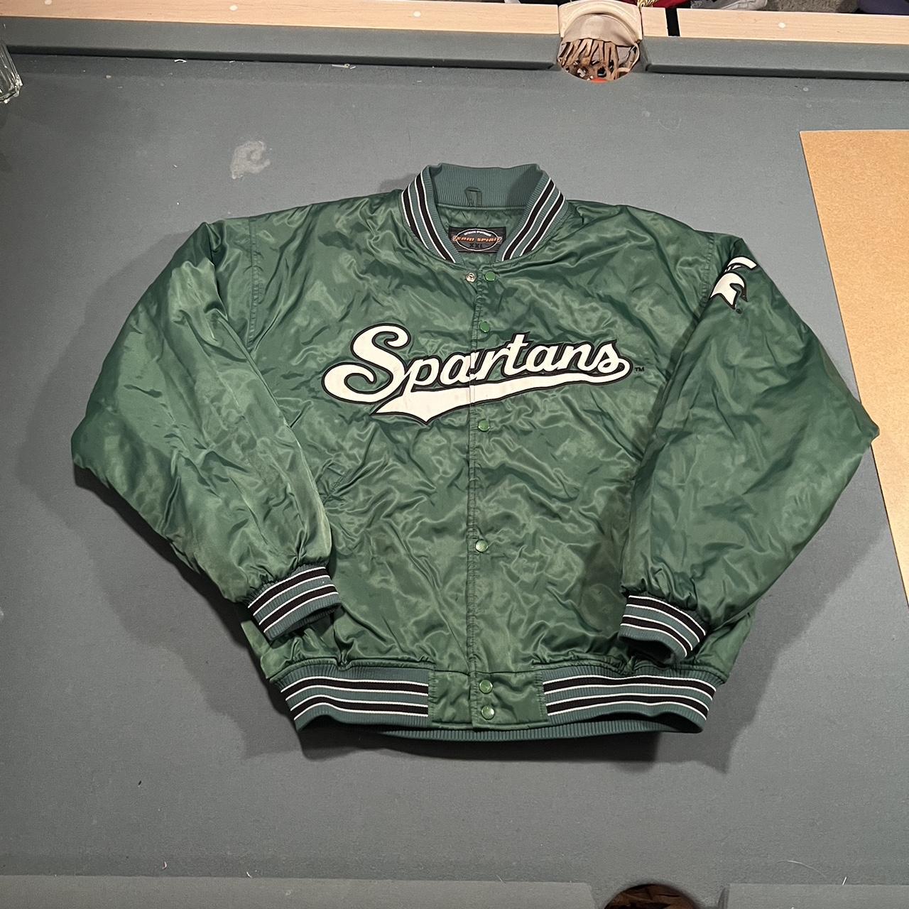Why 2K, Michigan State University button up puffer... - Depop