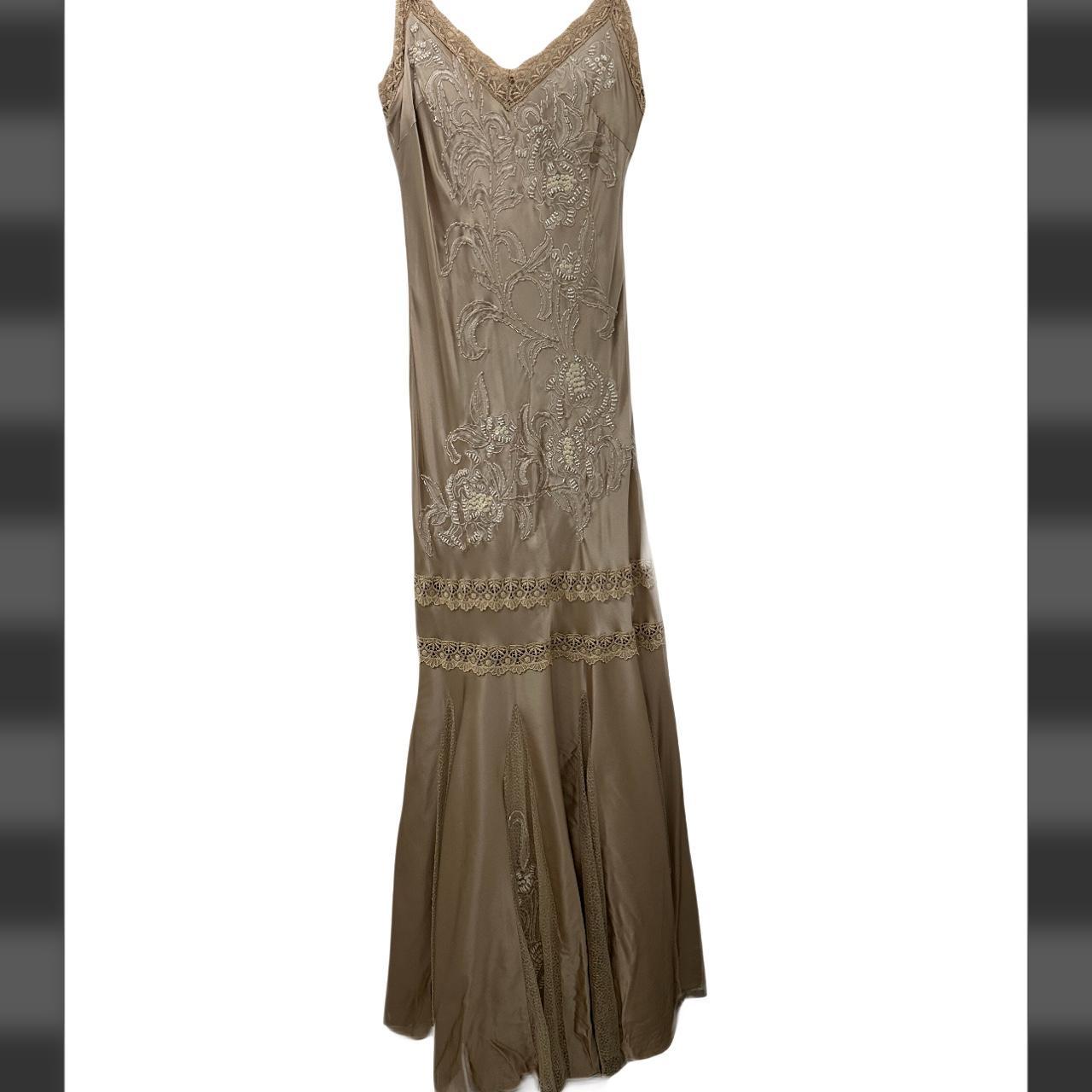 Sue Wong y2k 90s fairy beaded 100% silk dress Size 6... | Depop