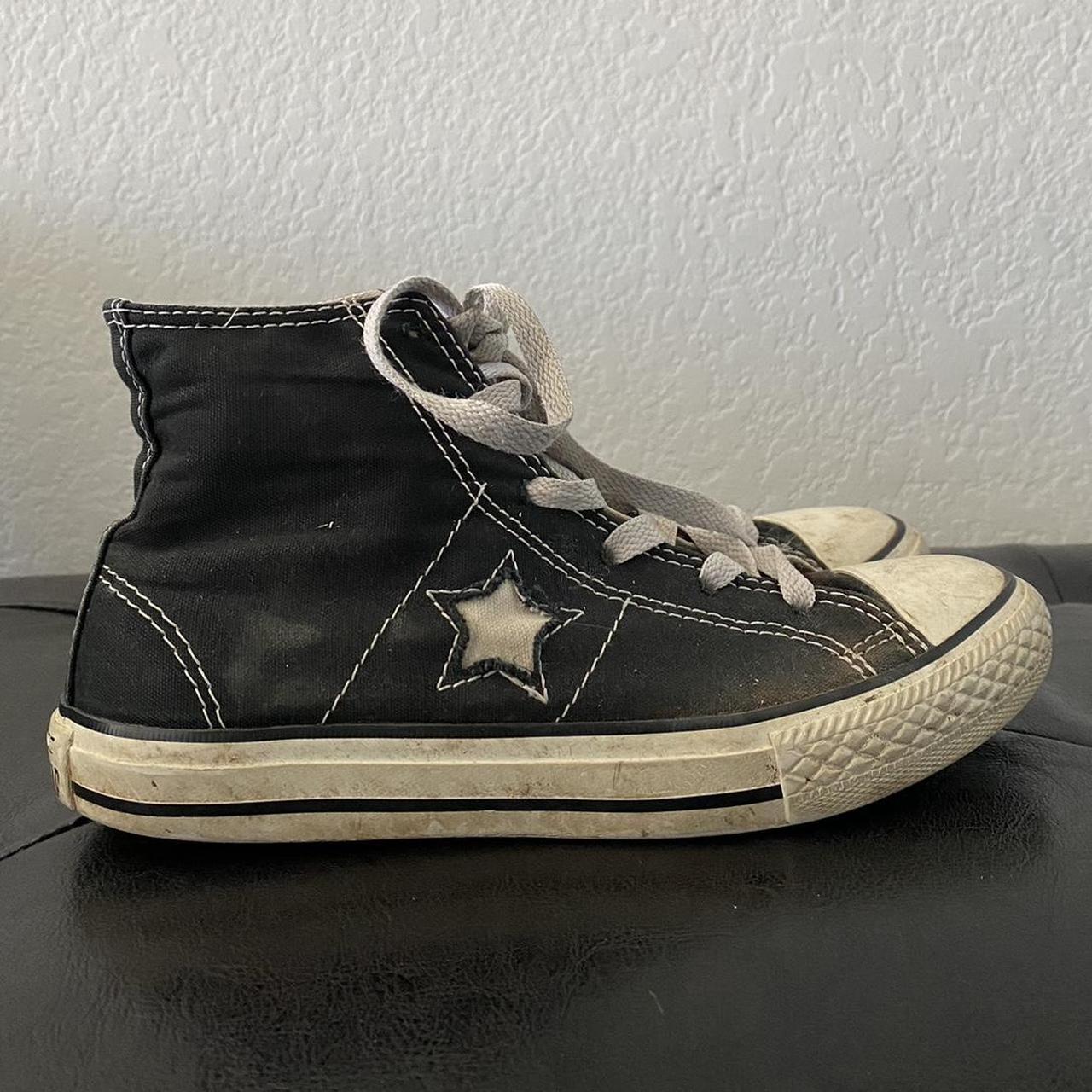 converse one star high top sneakers -size 3/3.5,... - Depop