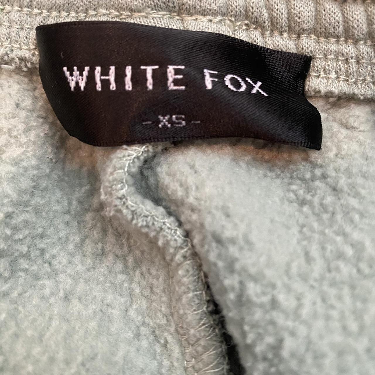 green white fox sweatpants size: extra small - Depop