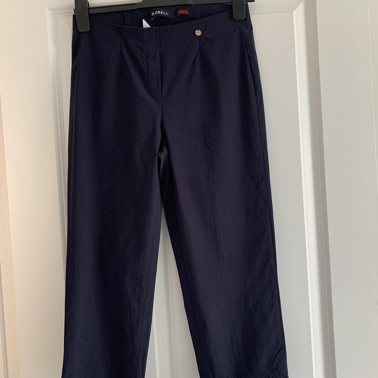 Robell Navy Cigarette Pants Size 10 Length approx... - Depop