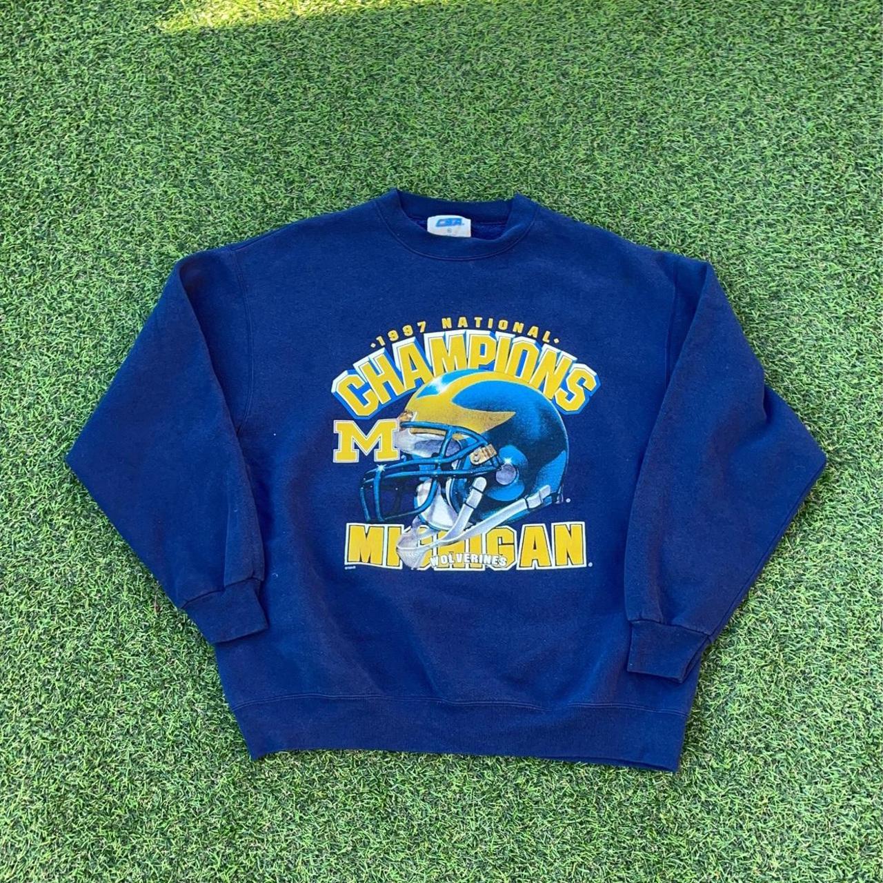 Vintage Michigan Football 1997 Champions crew neck - Depop