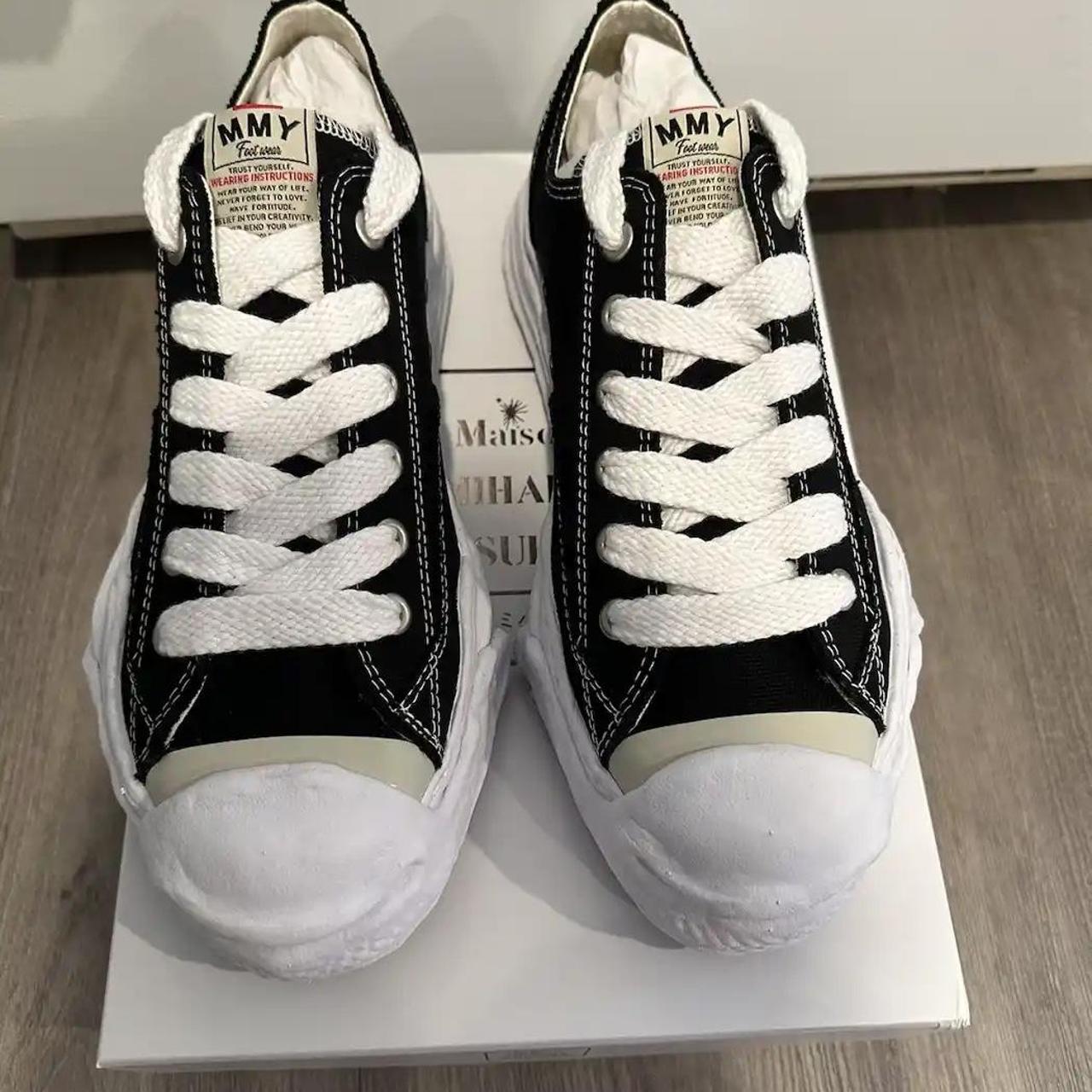 Miharas -Authentic -low -black -brand new PAYPAL... - Depop