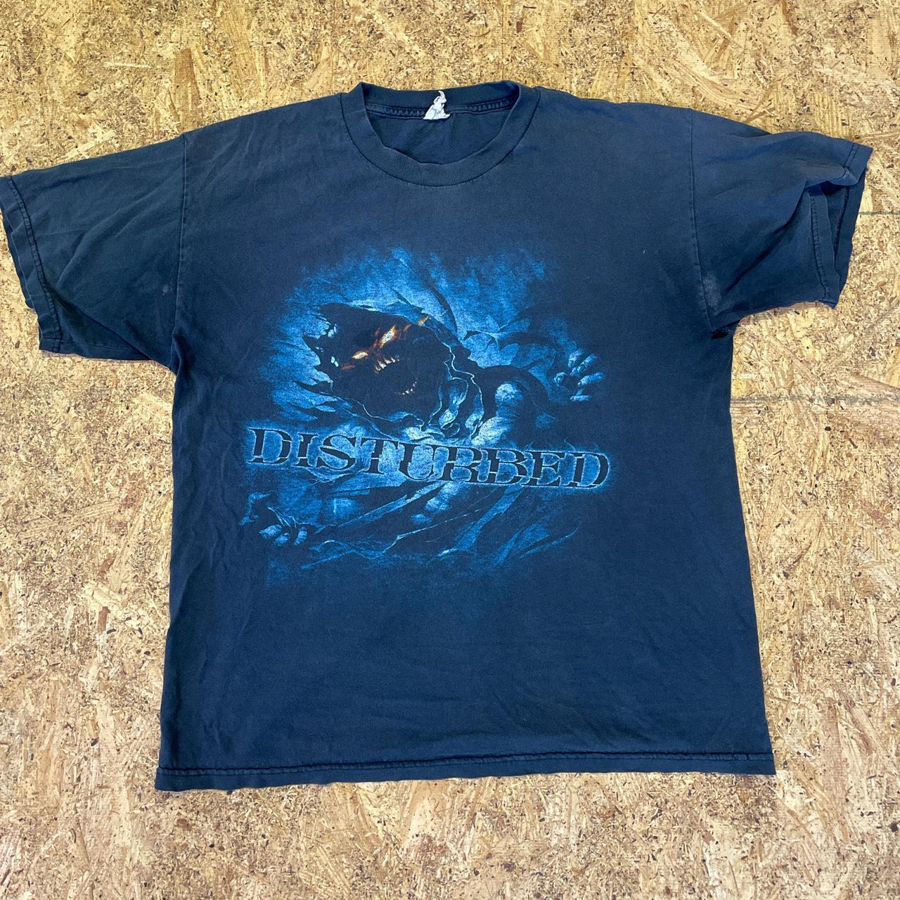 y2k grunge Disturbed Horror Monster Tee L 21 x... - Depop