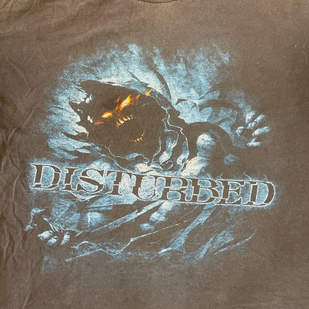 y2k grunge Disturbed Horror Monster Tee L 21 x... - Depop