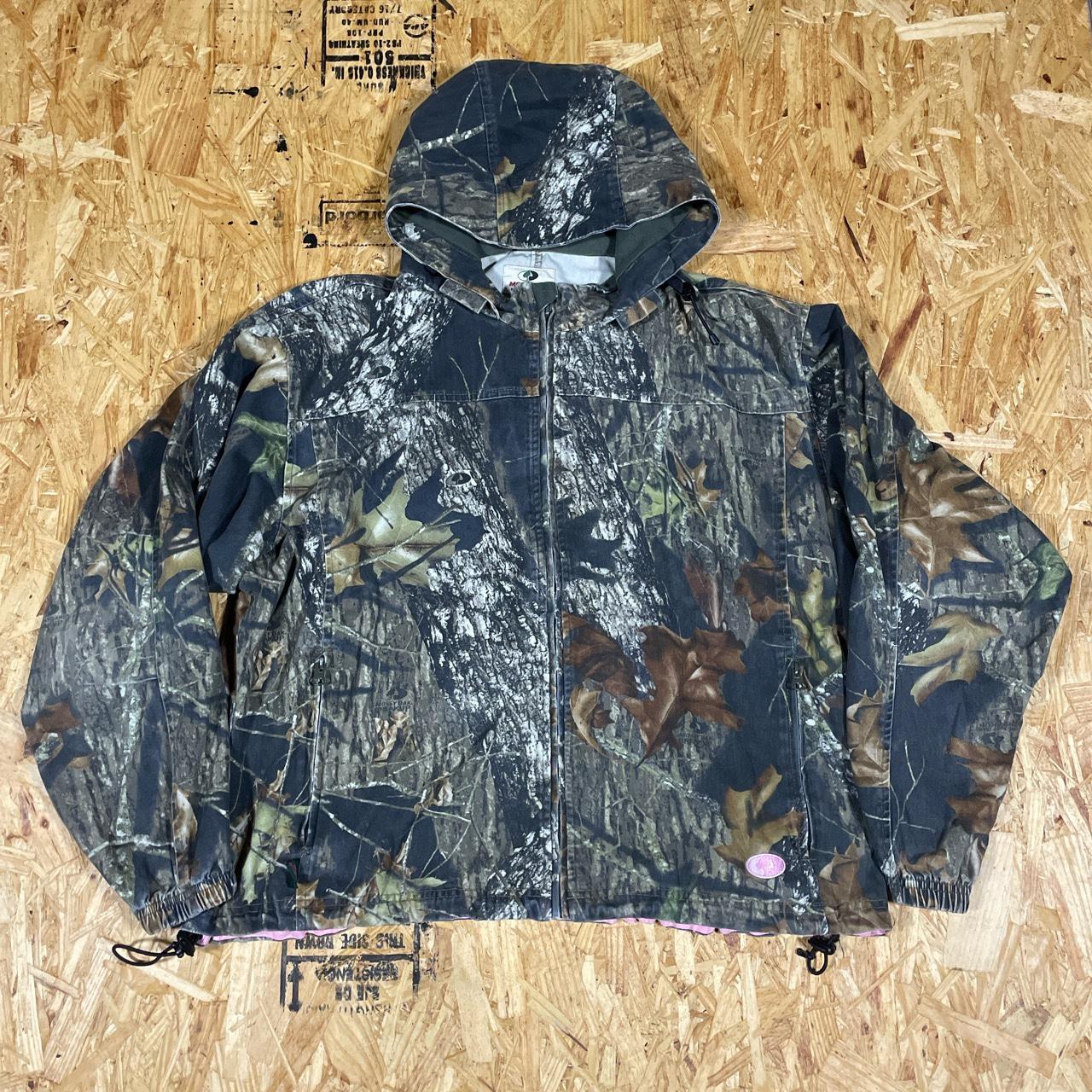 y2k Vintage Mossy Oak Real Tree Camo Jacket XL 26 x... - Depop