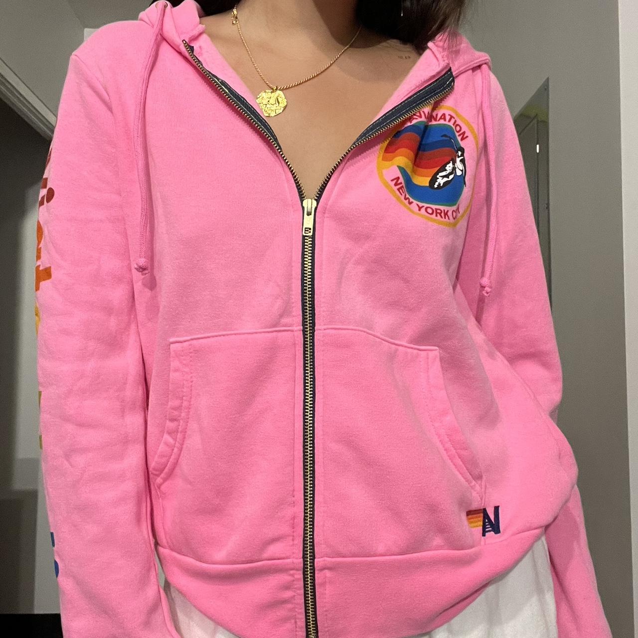 pink Aviator Nation jacket New with tag/never worn - Depop