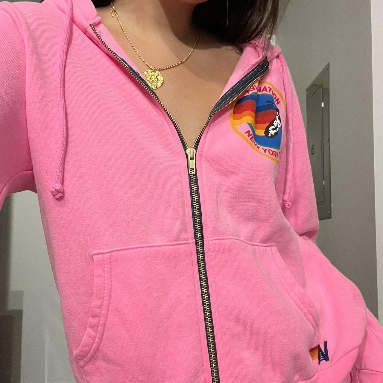 pink Aviator Nation jacket New with tag/never worn - Depop
