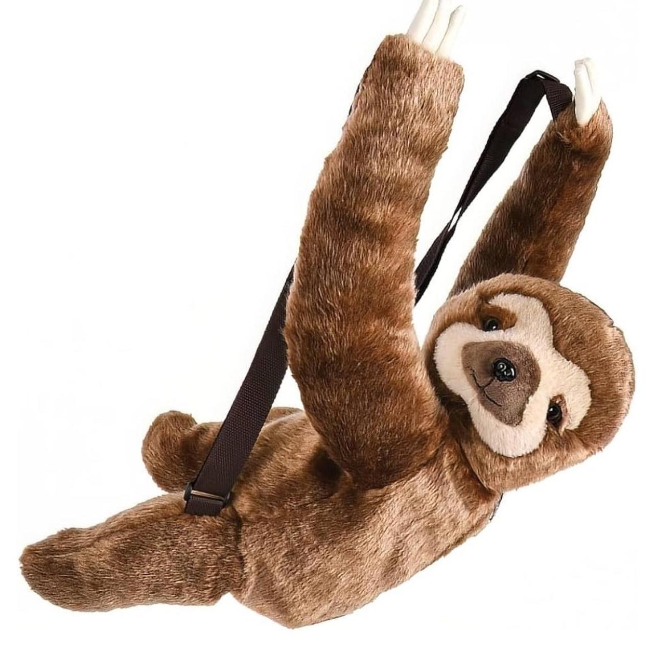 Brown sloth backpack #y2k #2000s emo grunge... - Depop