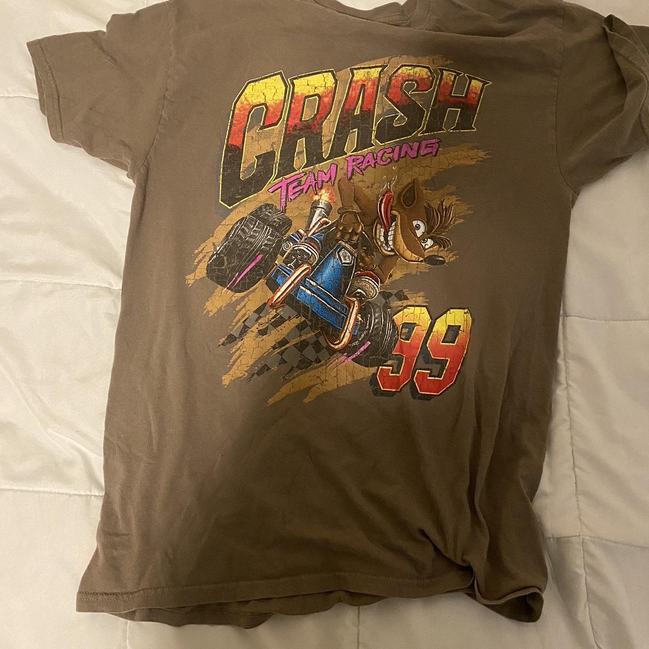 street wear y2k CRASH TEAM RACING shirt medium fits... - Depop