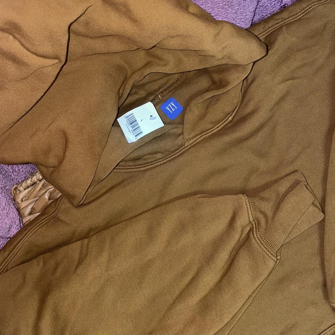 YZY hoodie in the color light brown kids large!!... - Depop