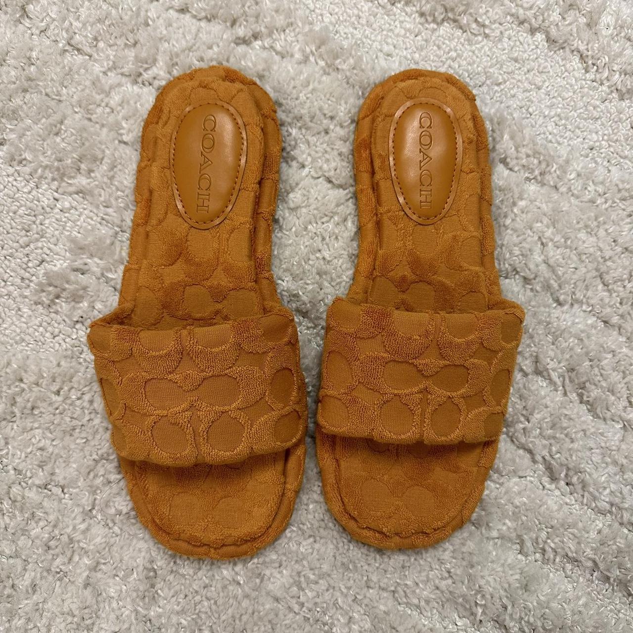 Coach terry cloth slides Perfect for summer time... - Depop