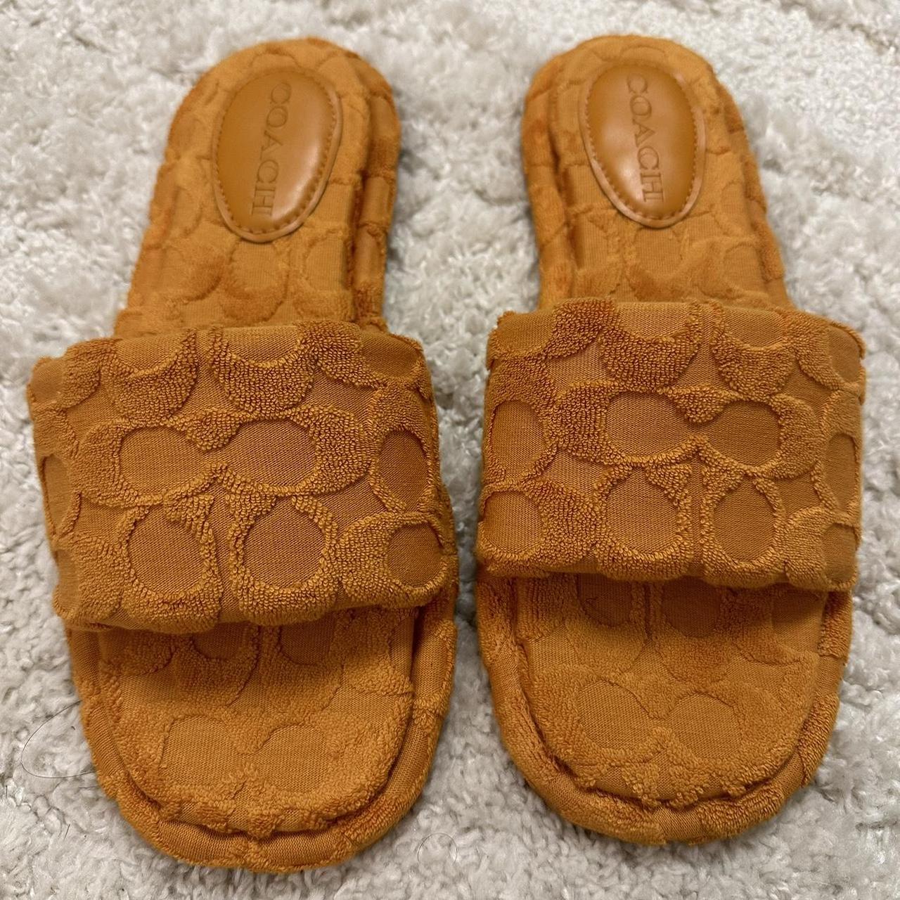 Coach terry cloth slides Perfect for summer time... - Depop