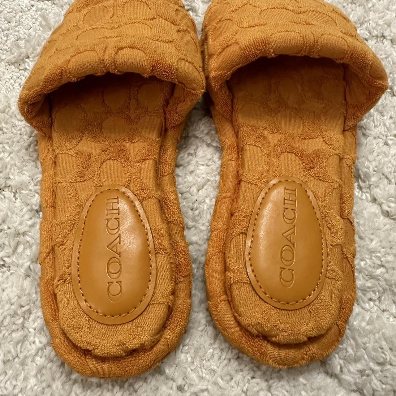 Coach terry cloth slides Perfect for summer time... - Depop