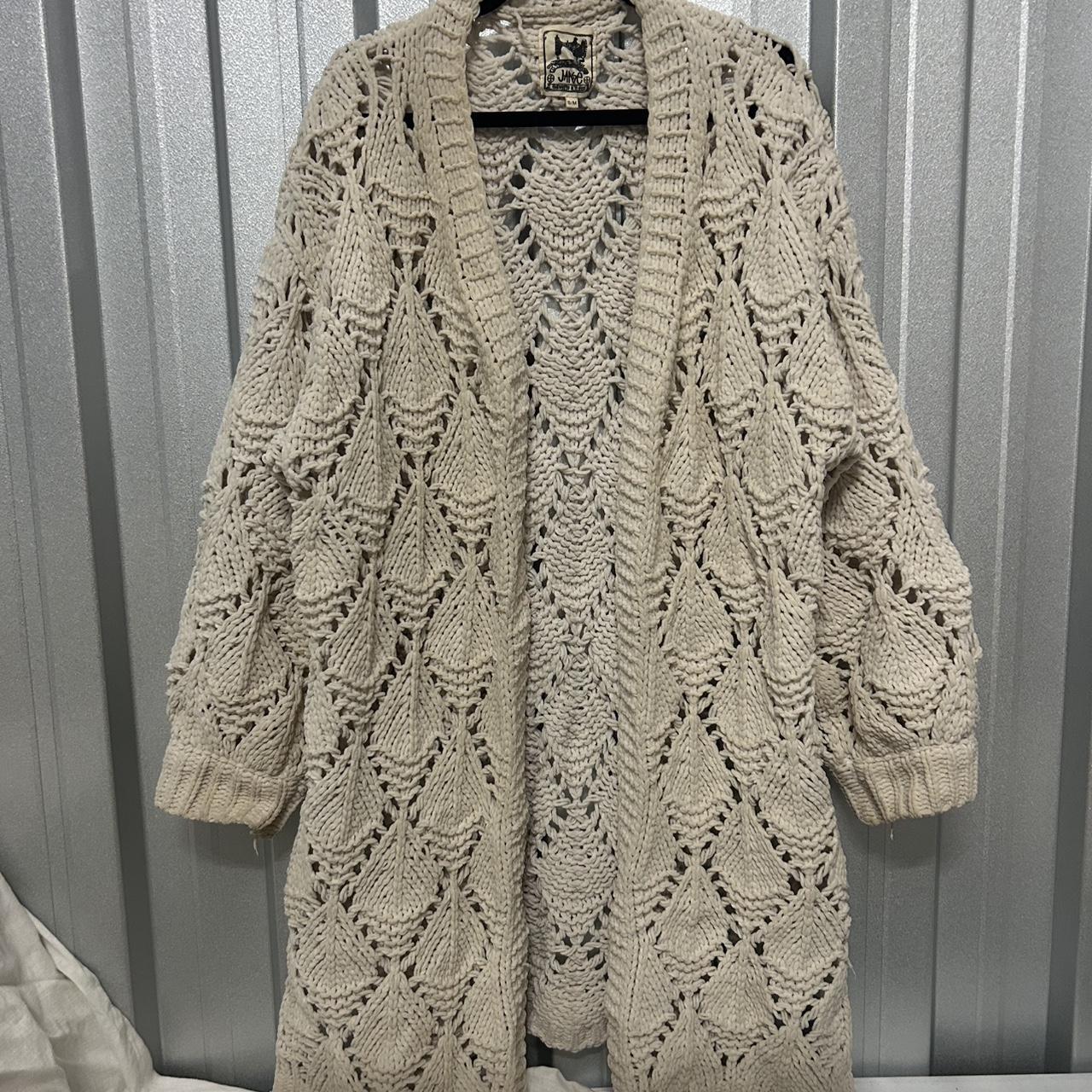 Jaase Cream crochet cardigan, easy wearing with... | Depop