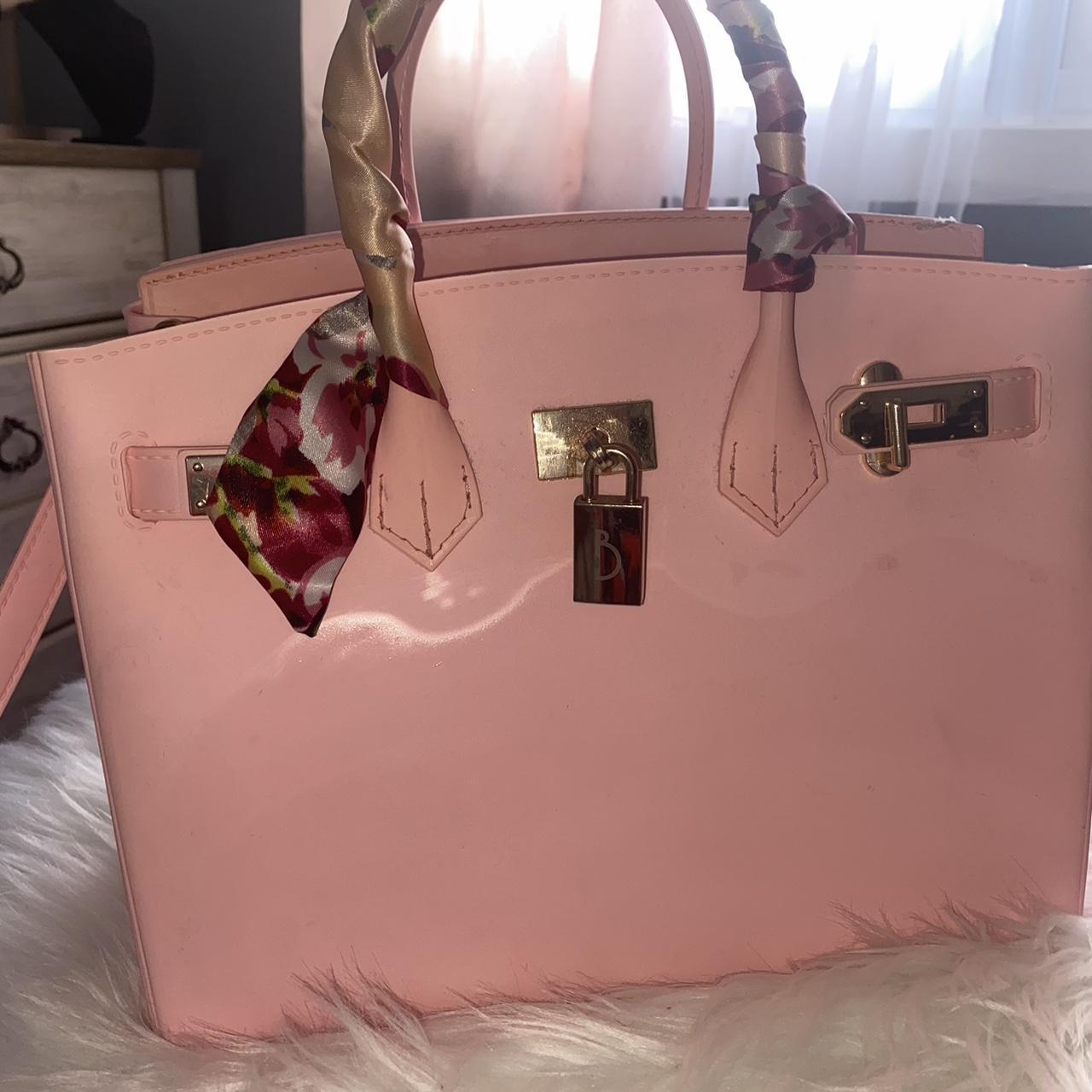 Pink Small Tote Bag| I call it a wanna be birkin... - Depop