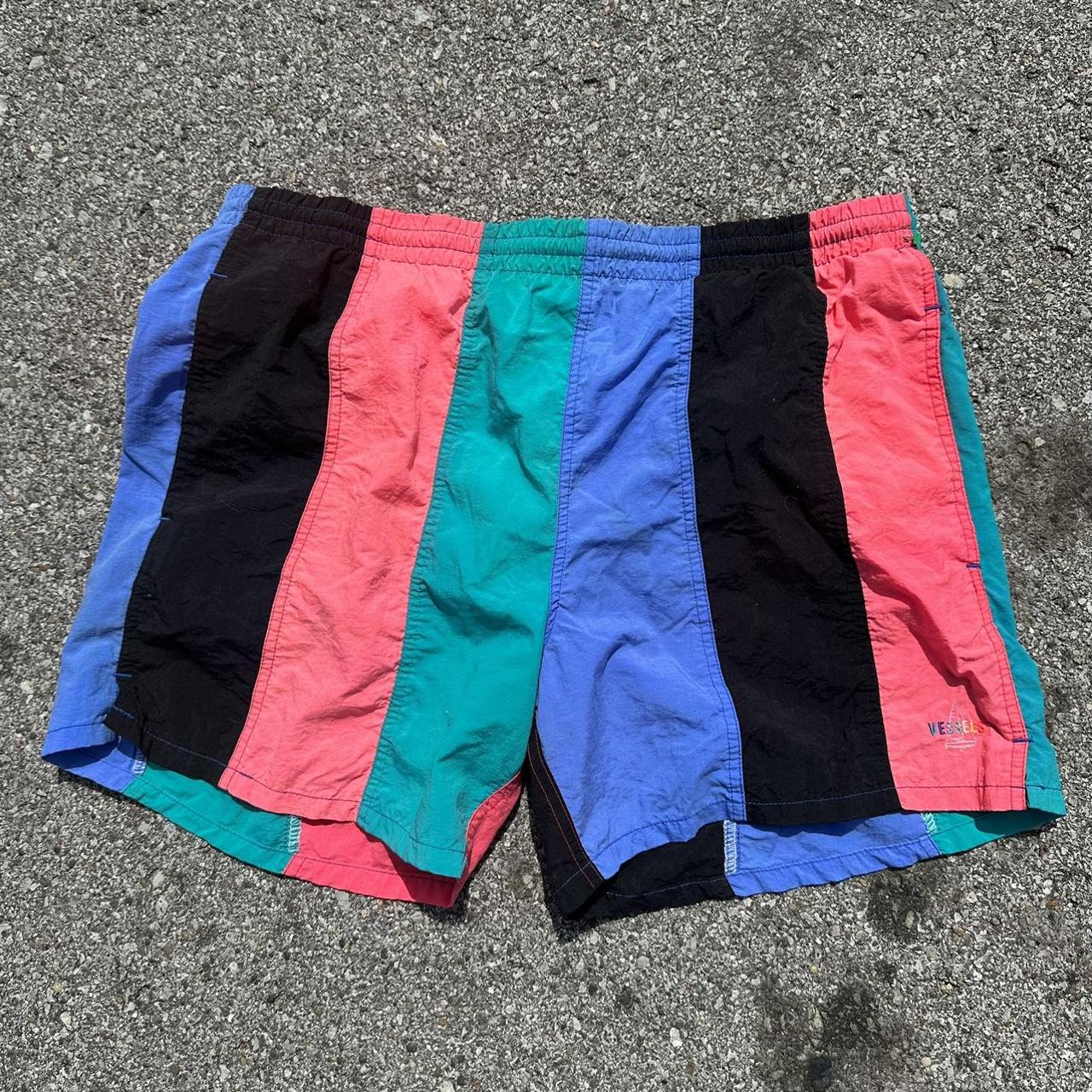 Vintage y2k 90s style swim trunks vessels - Depop