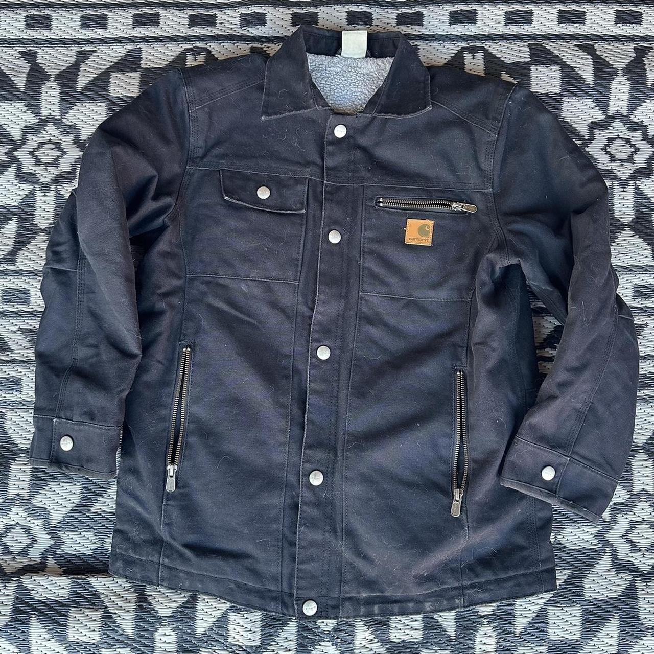 Vintage Carhartt Detroit style jacket youth L adult s - Depop