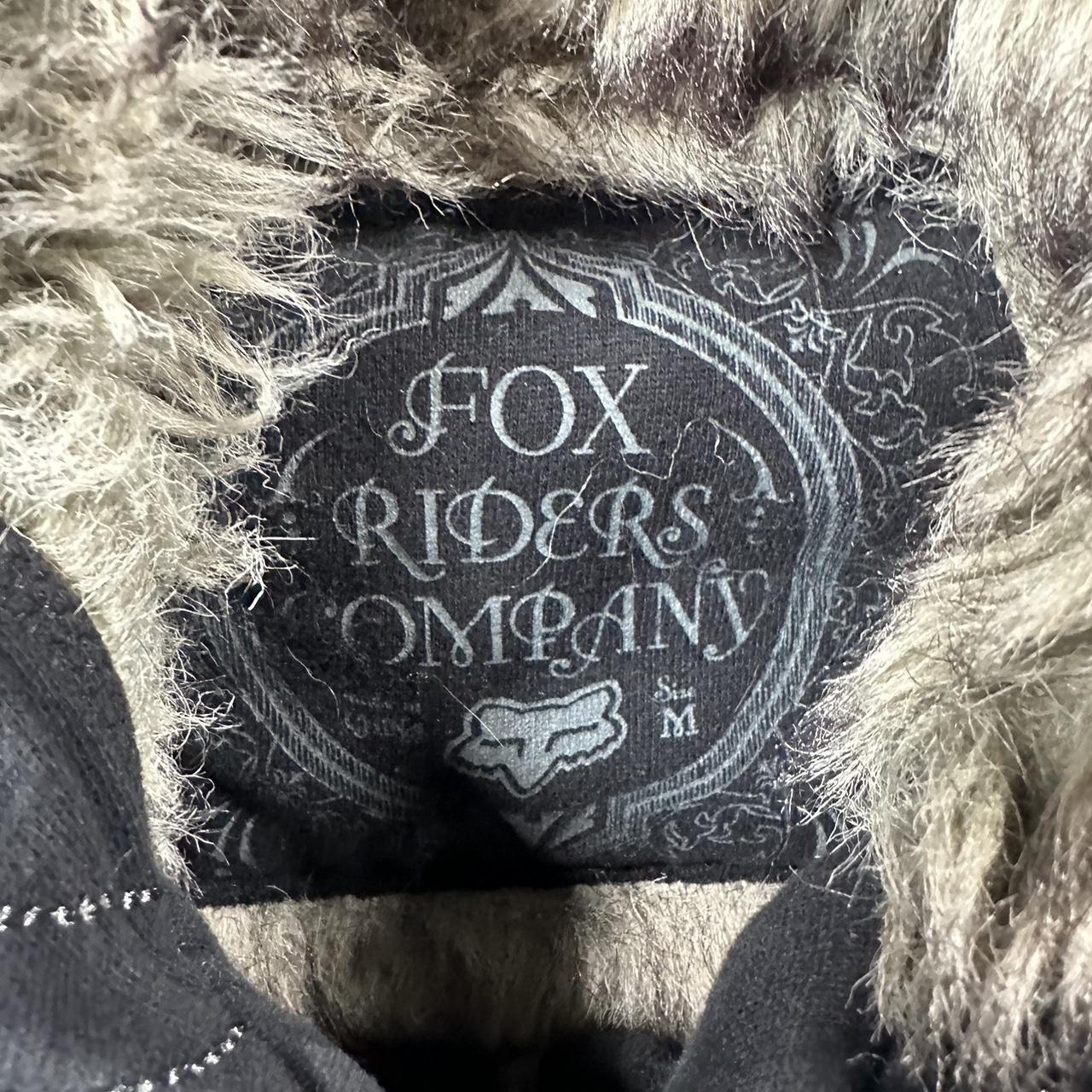 Vintage 90s y2k jacket fox racing fur hood - Depop