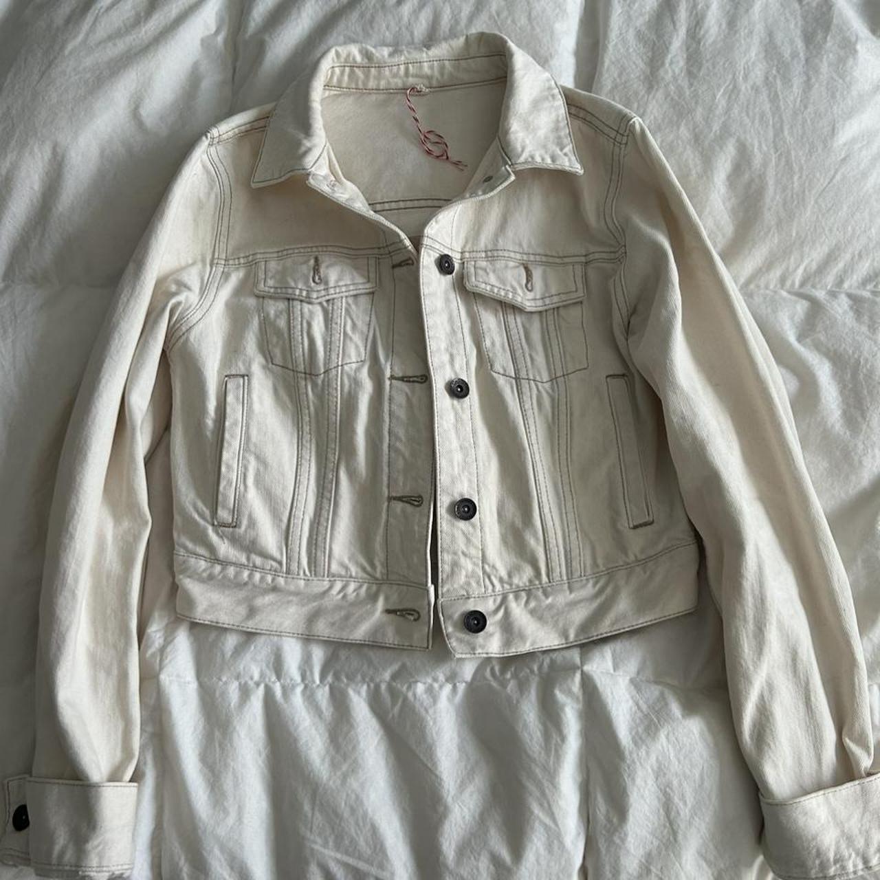 TOMS Women's White and Cream Jacket | Depop