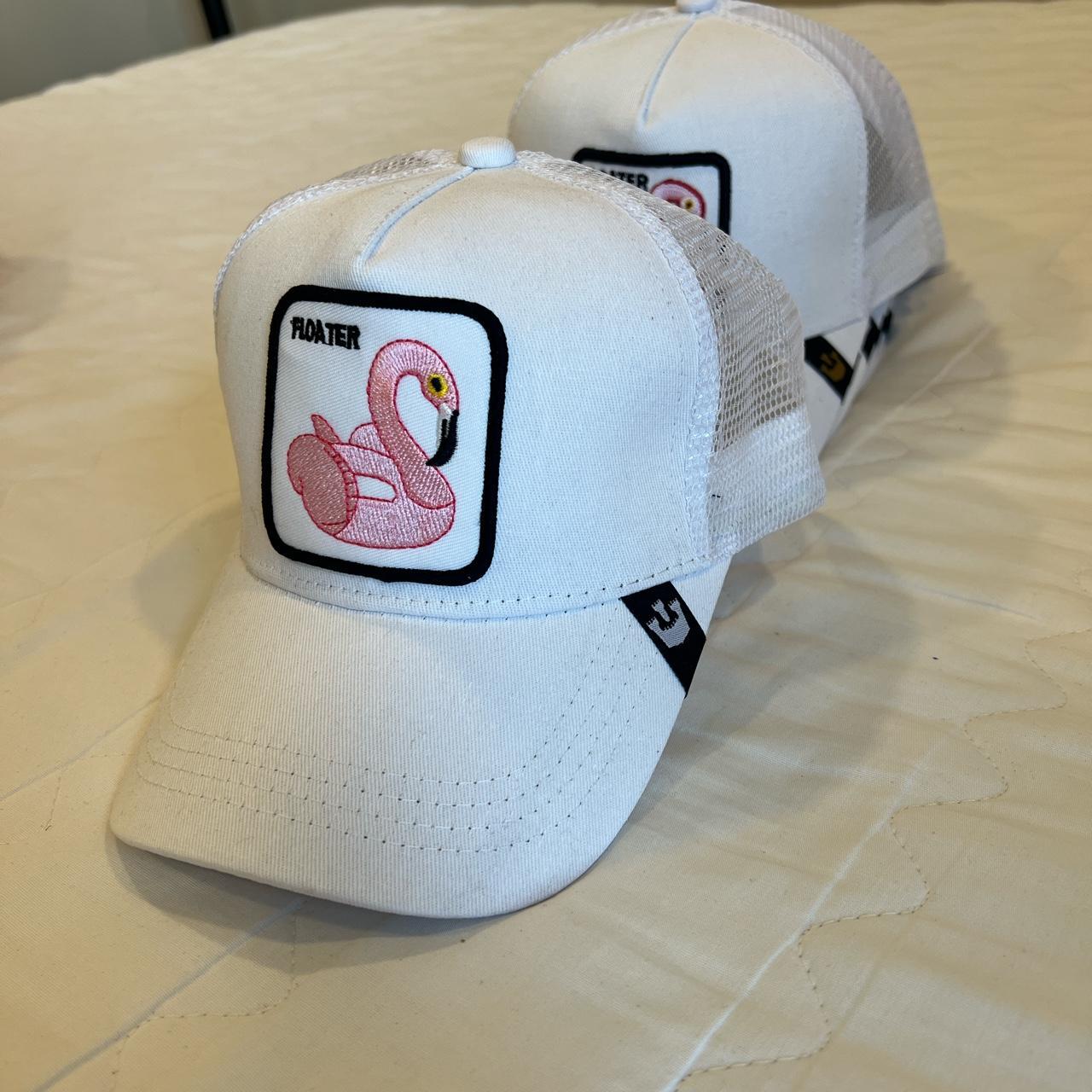 White Floater Animal Trucker Adjustable Cap. For... - Depop