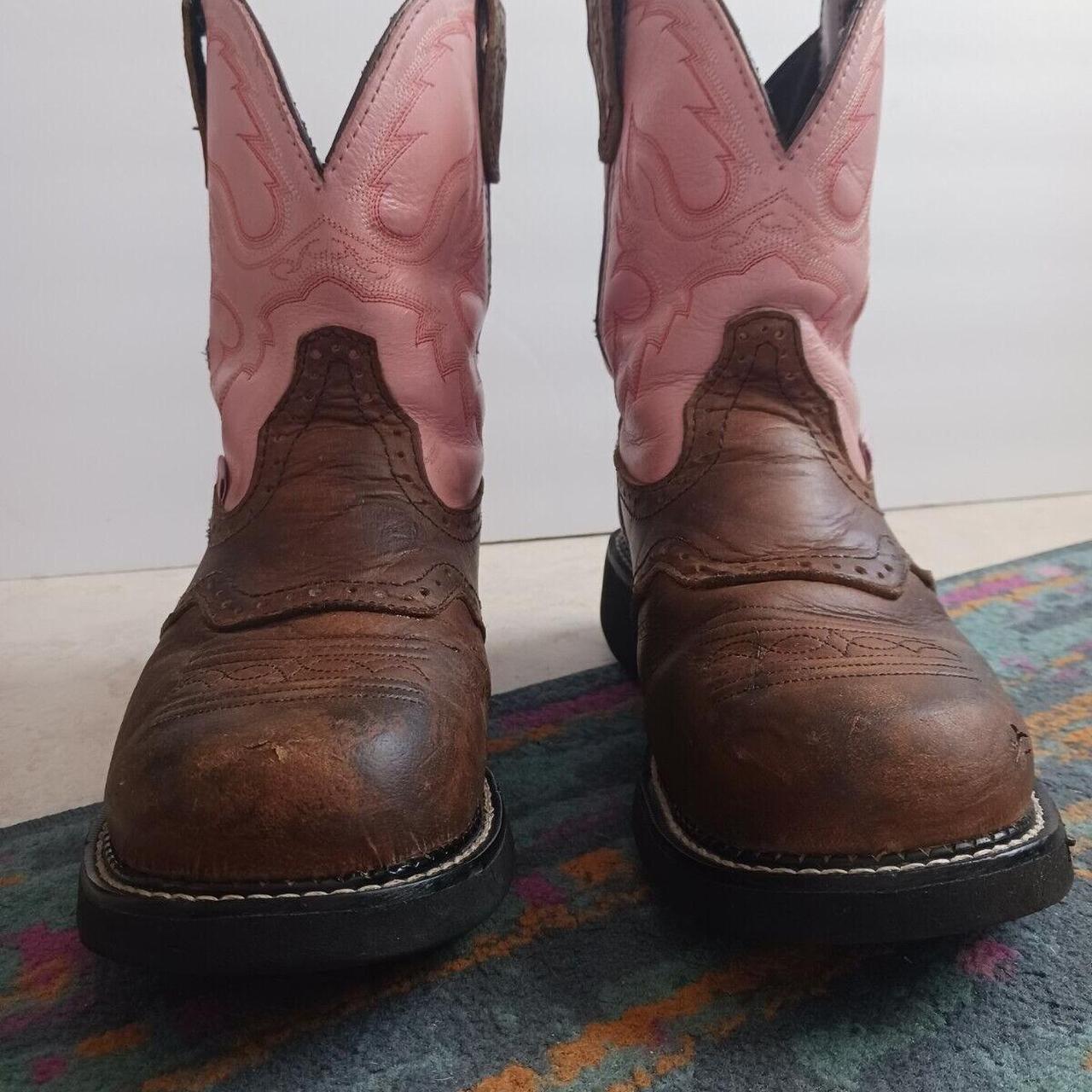 Pre-owned Justin Gypsy steel toe boots size 9B... | Depop