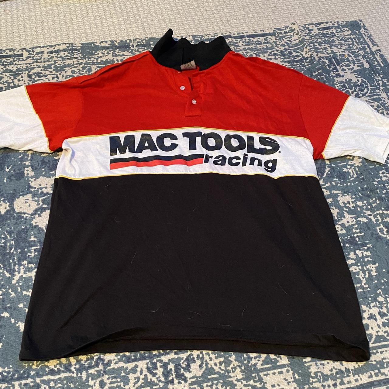 vintage racing shirt super cool mac tools racing... - Depop