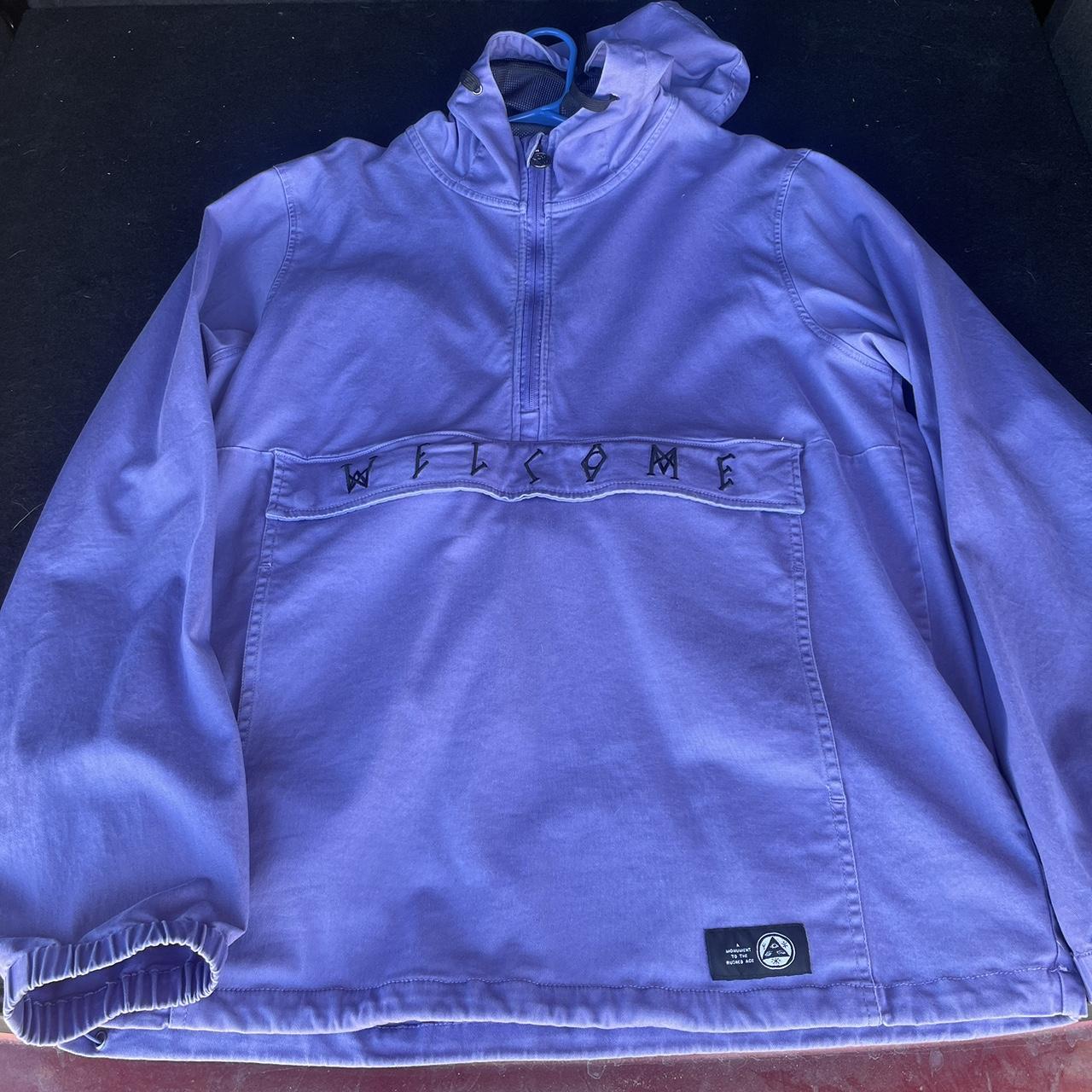 Welcome weather hoodie purple Size large Worn a few... - Depop