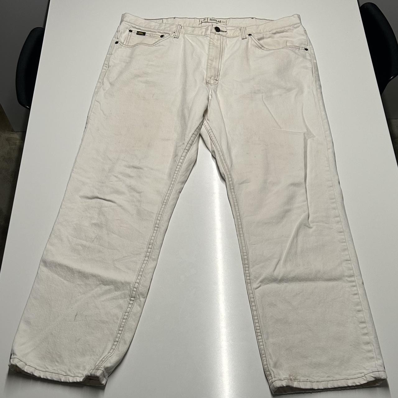 Lee regular fit white/cream jeans. - Depop